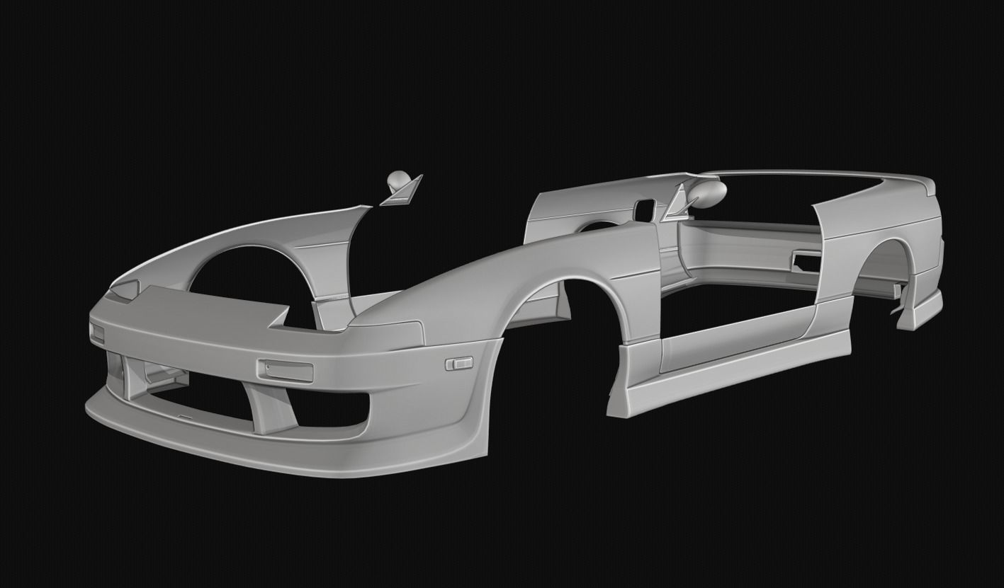 GP Sports GFOUR Nissan 180sx Body Kit GT6 Base 3D model | CGTrader