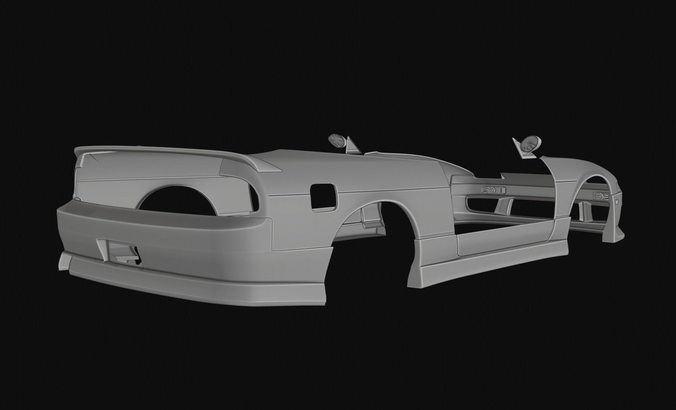 GP Sports GFOUR Nissan 180sx Body Kit GT6 Base 3D model | CGTrader