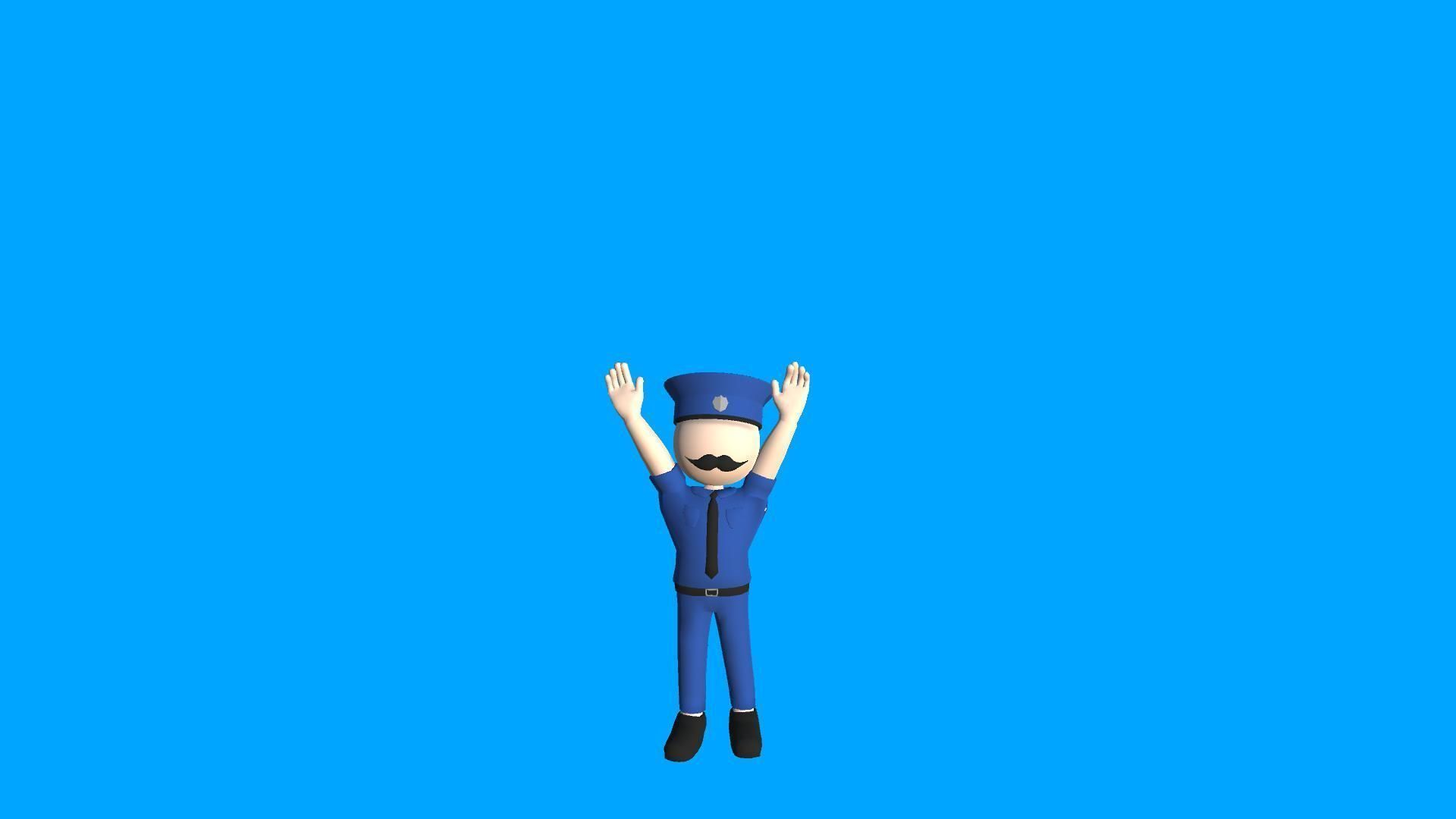 3D model Police - Simple Low Poly Stickman Character - 3D Model VR / AR ...