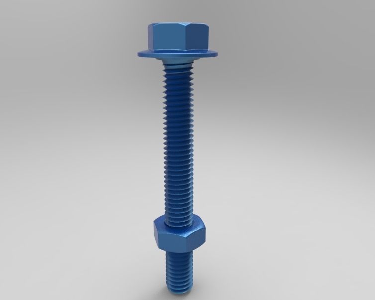 M5 x 12mm Flanged Hex Bolts 3D model 3D printable | CGTrader
