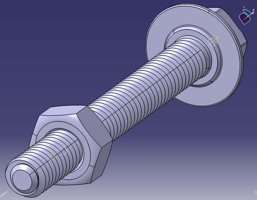 M5 x 12mm Flanged Hex Bolts 3D model 3D printable | CGTrader