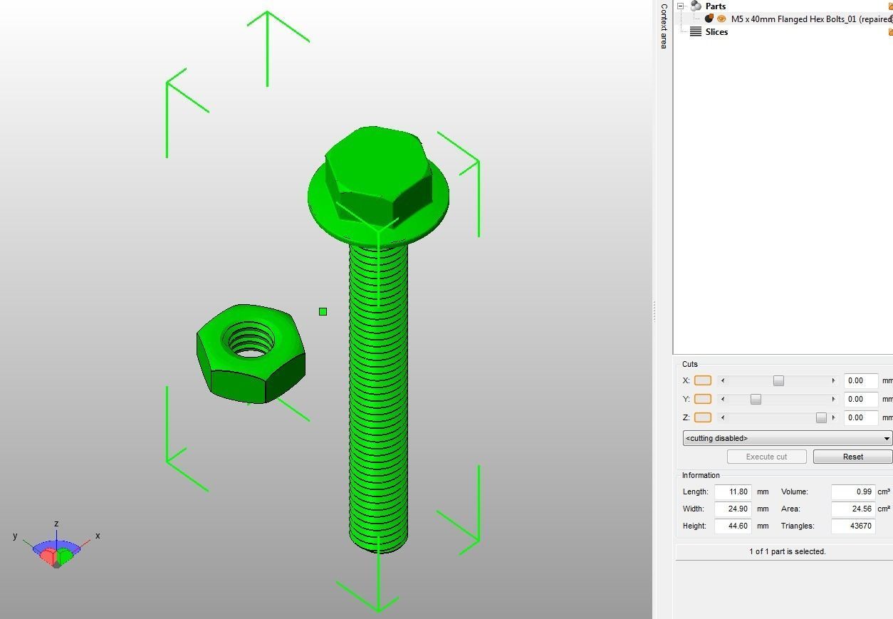 M5 x 12mm Flanged Hex Bolts 3D model 3D printable | CGTrader