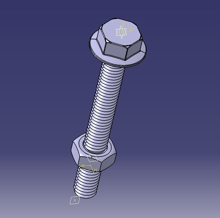 M5 x 12mm Flanged Hex Bolts 3D model 3D printable | CGTrader