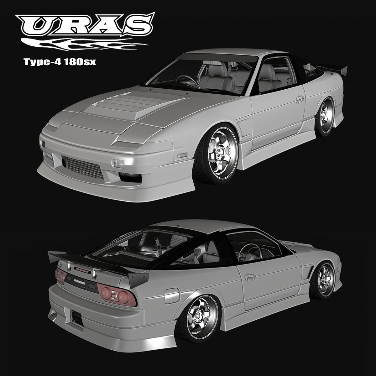 URAS Type 4 180sx GTS GT6 GT7 Base 3D model | CGTrader