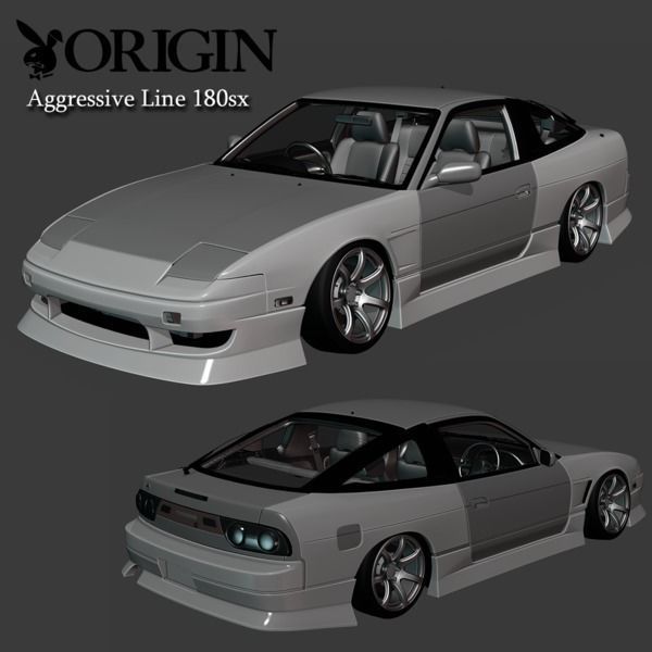 Origin Aggressive Body Kit for SH GTS GT7 Base Nissan 180sx 3D model ...