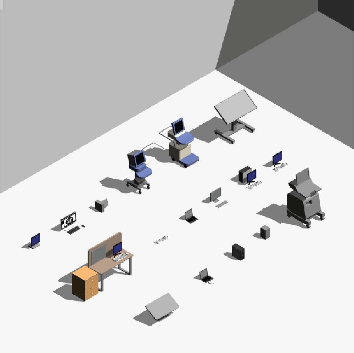 Computers - Pack of revit families 3D model | CGTrader