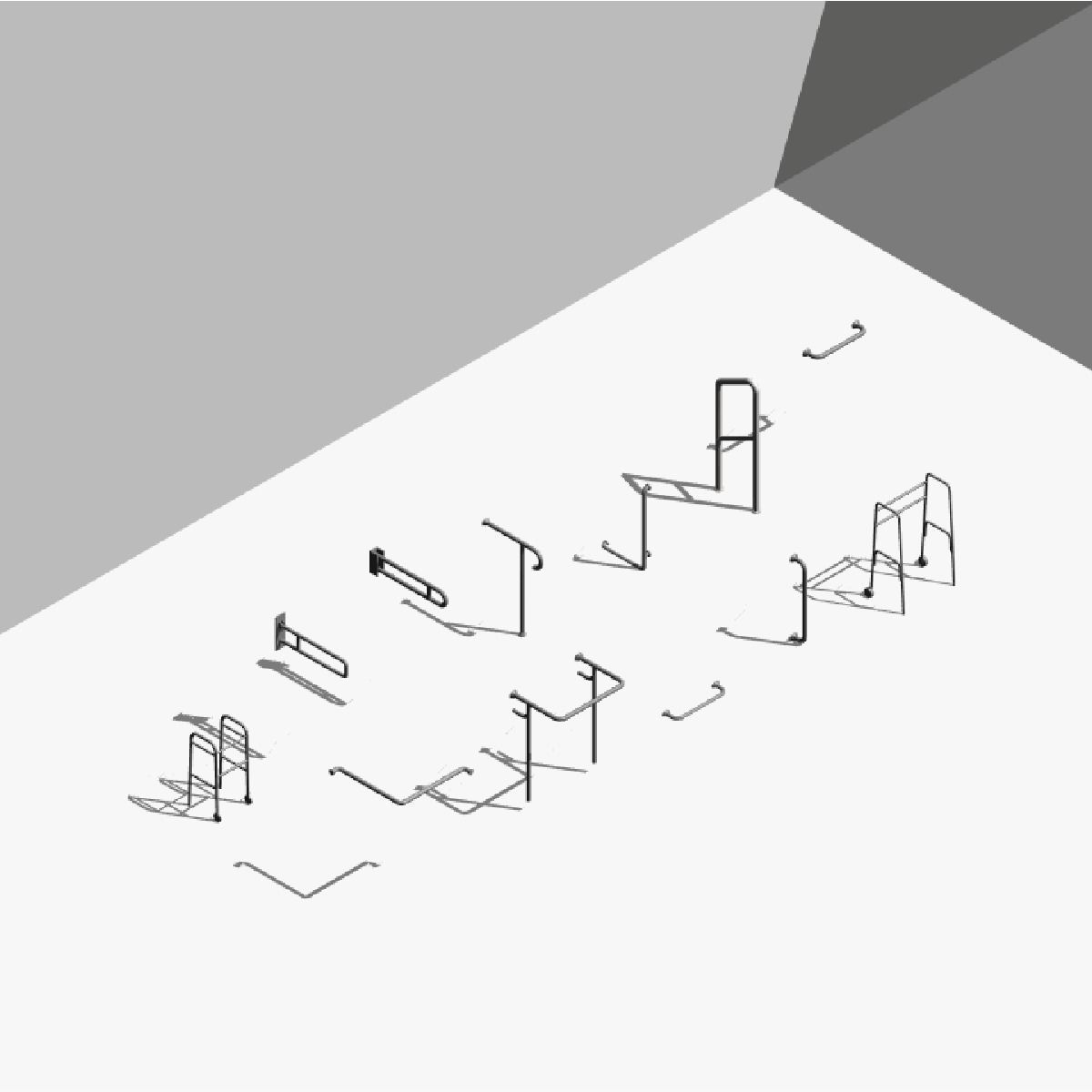 Handrails - Pack of revit families 3D model | CGTrader