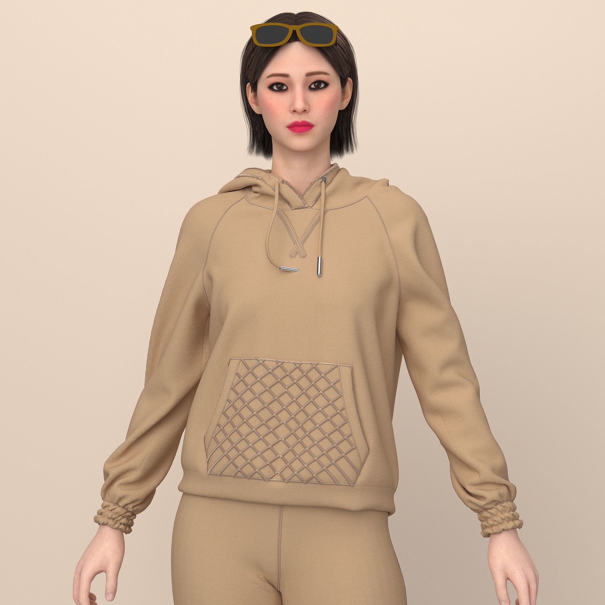 3D model Hoodie and Sweatpants set VR / AR / low-poly | CGTrader