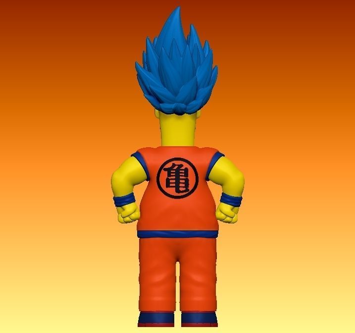 Homer Simpson Sayan 3D model 3D printable | CGTrader