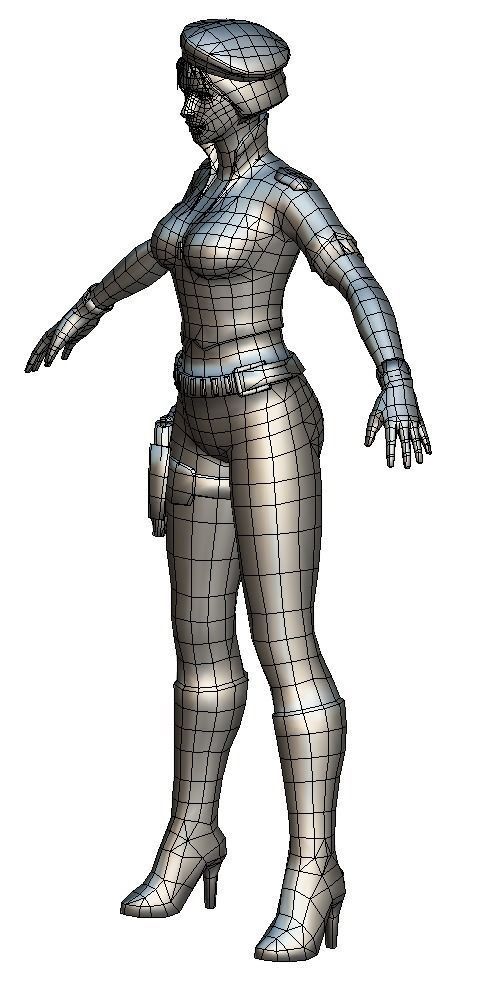 3D model Low Poly Woman General Soldier VR / AR / low-poly | CGTrader