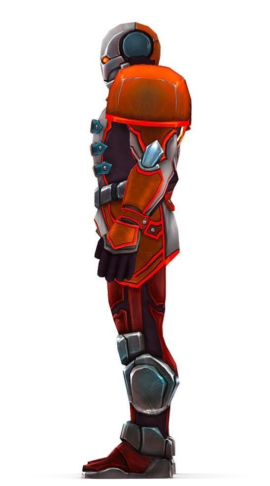 3D model Low Poly Man Cyborg Trooper Soldier 3D Model VR / AR / low ...