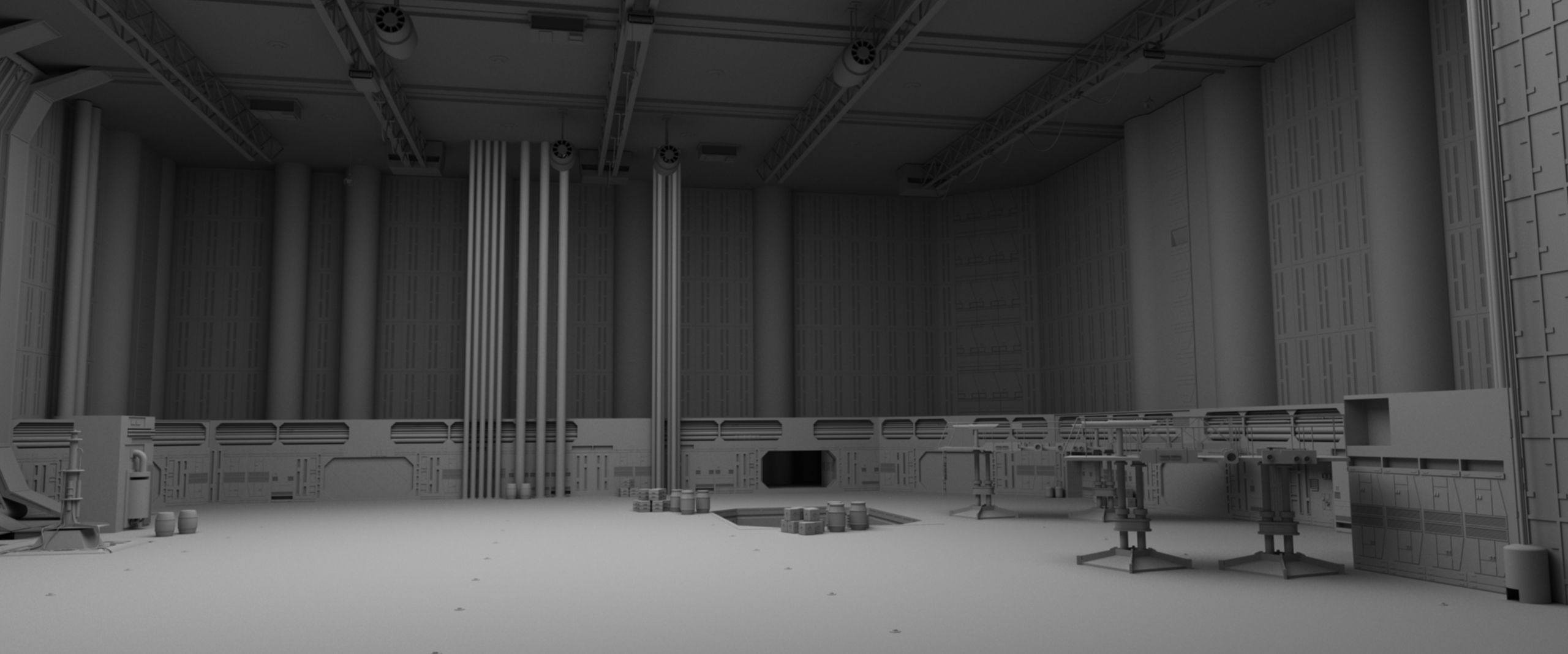 Star Wars Death Star Dockibg Bay 327 3D model | CGTrader