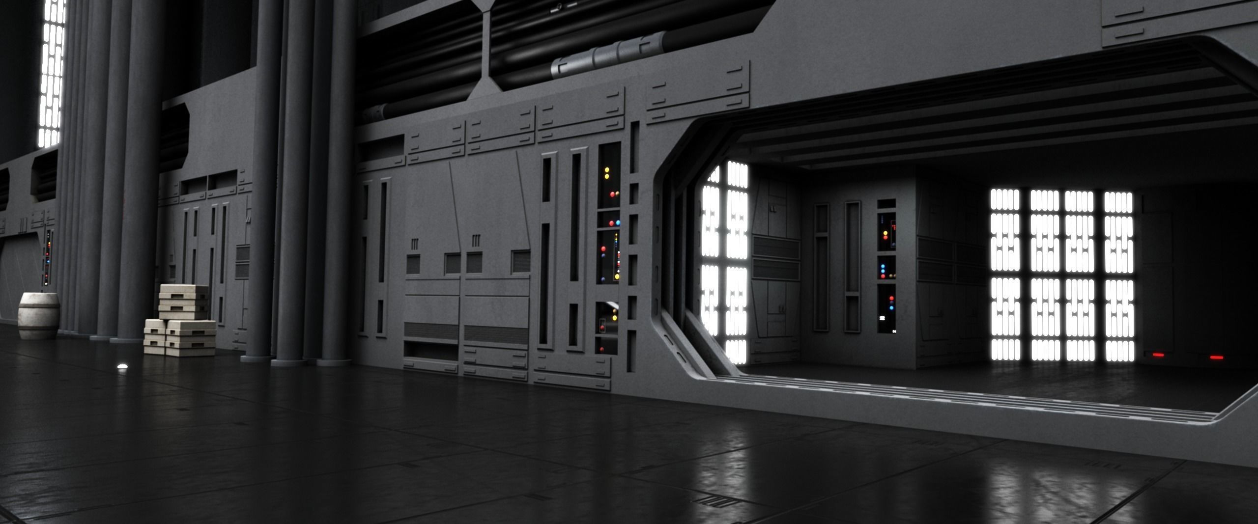 Star Wars Death Star Dockibg Bay 327 3D model | CGTrader