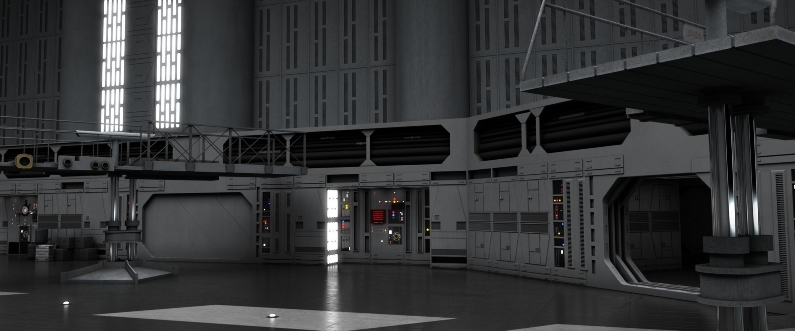 Star Wars Death Star Dockibg Bay 327 3D model | CGTrader