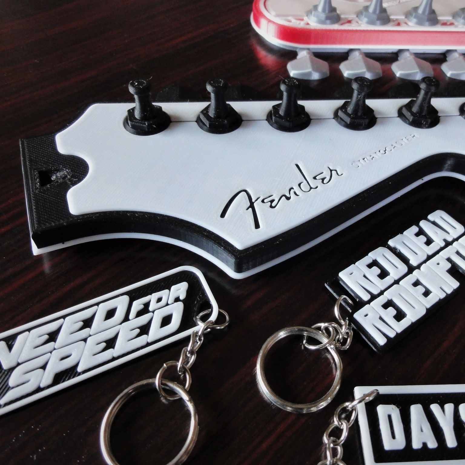 Fender Guitar Headstock Key Hanger 3D model 3D printable | CGTrader