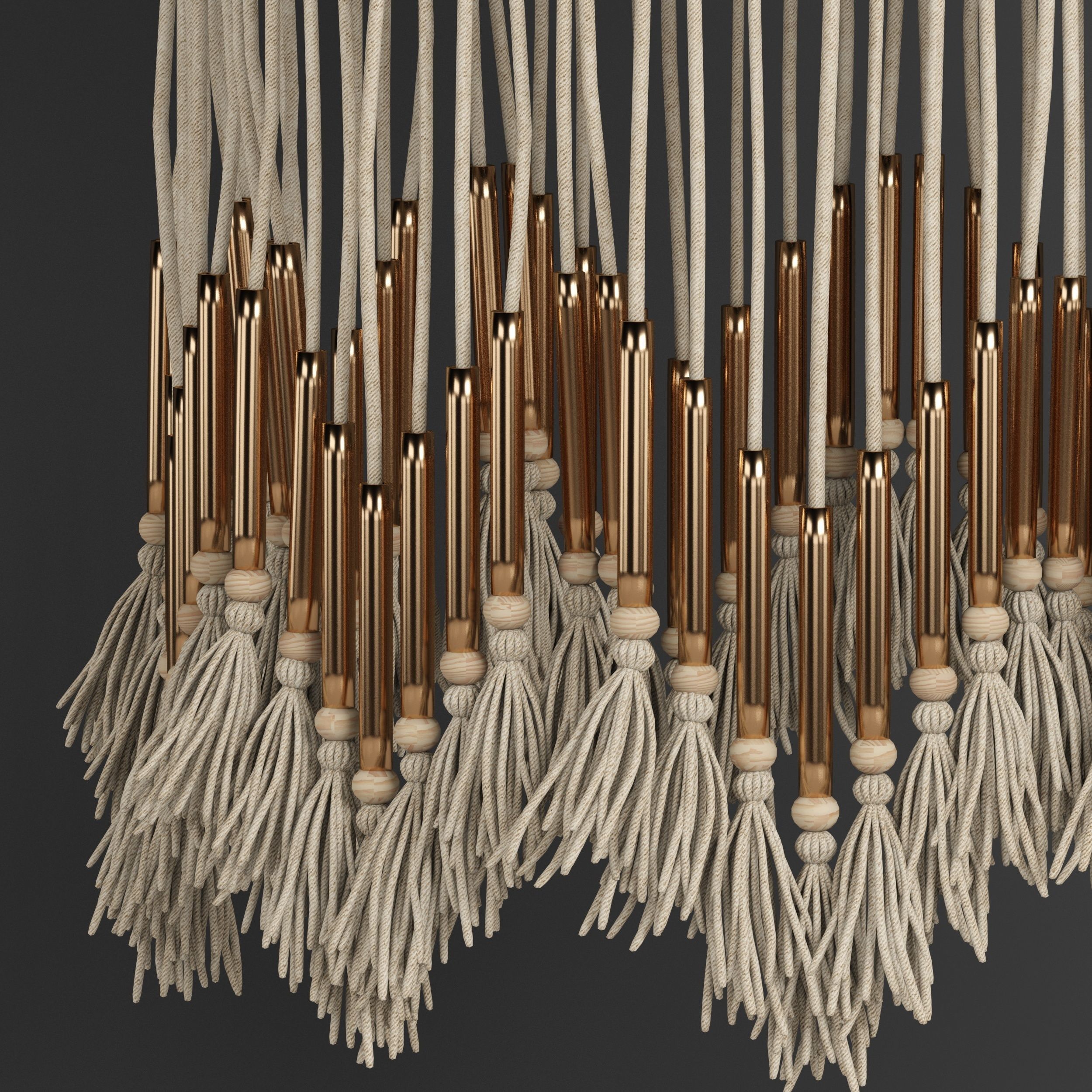 macrame chandelier03 3D model | CGTrader