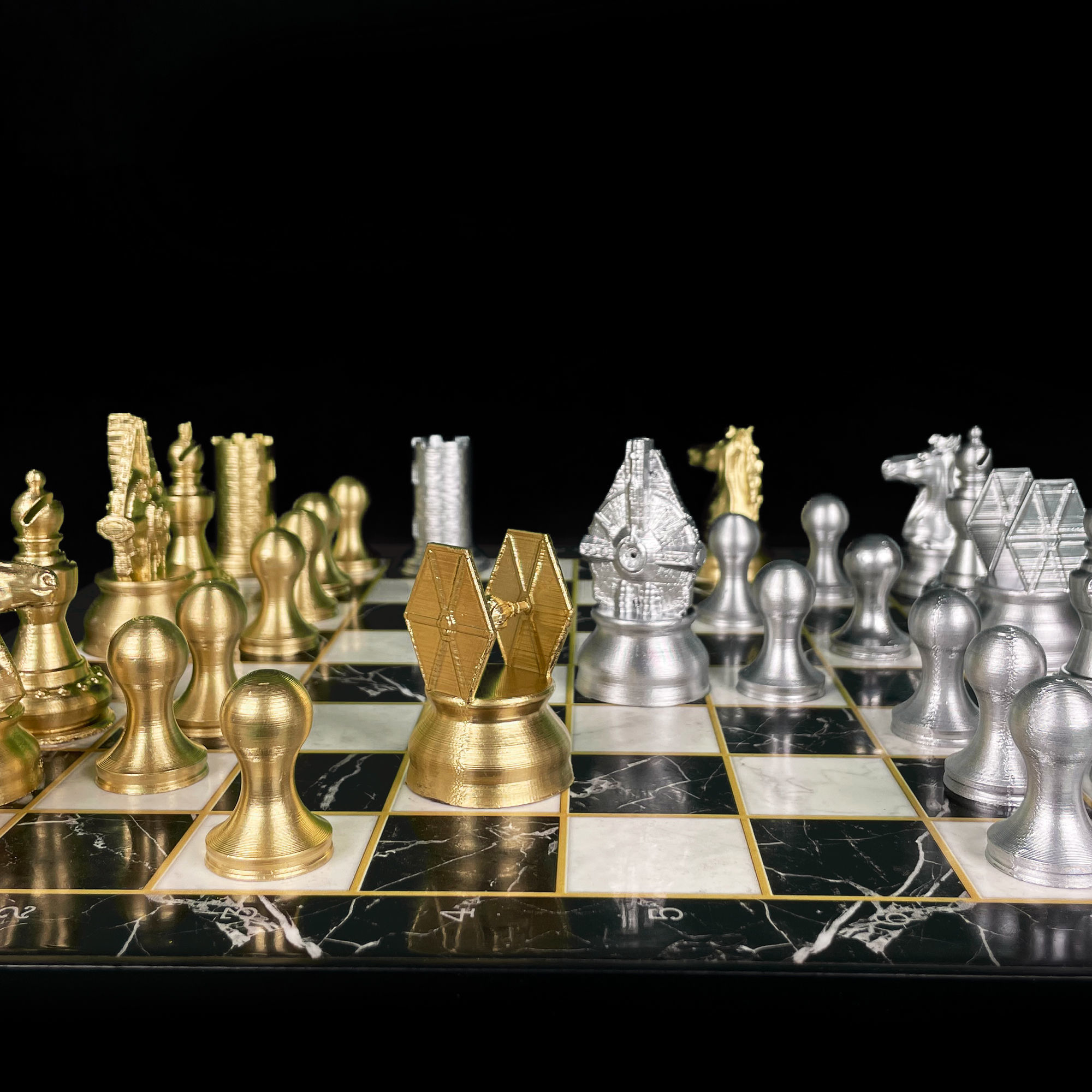 Starwars Space Ship Chess Set- Chess Game 3D model 3D printable | CGTrader