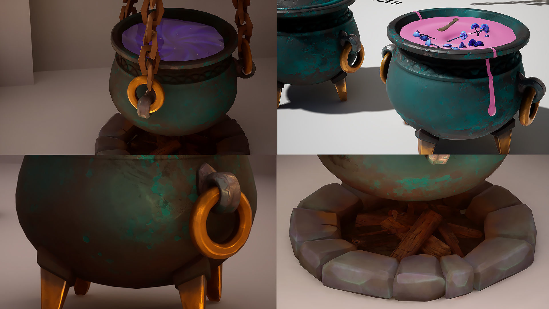 3D model Potion Props Pack VR / AR / low-poly | CGTrader