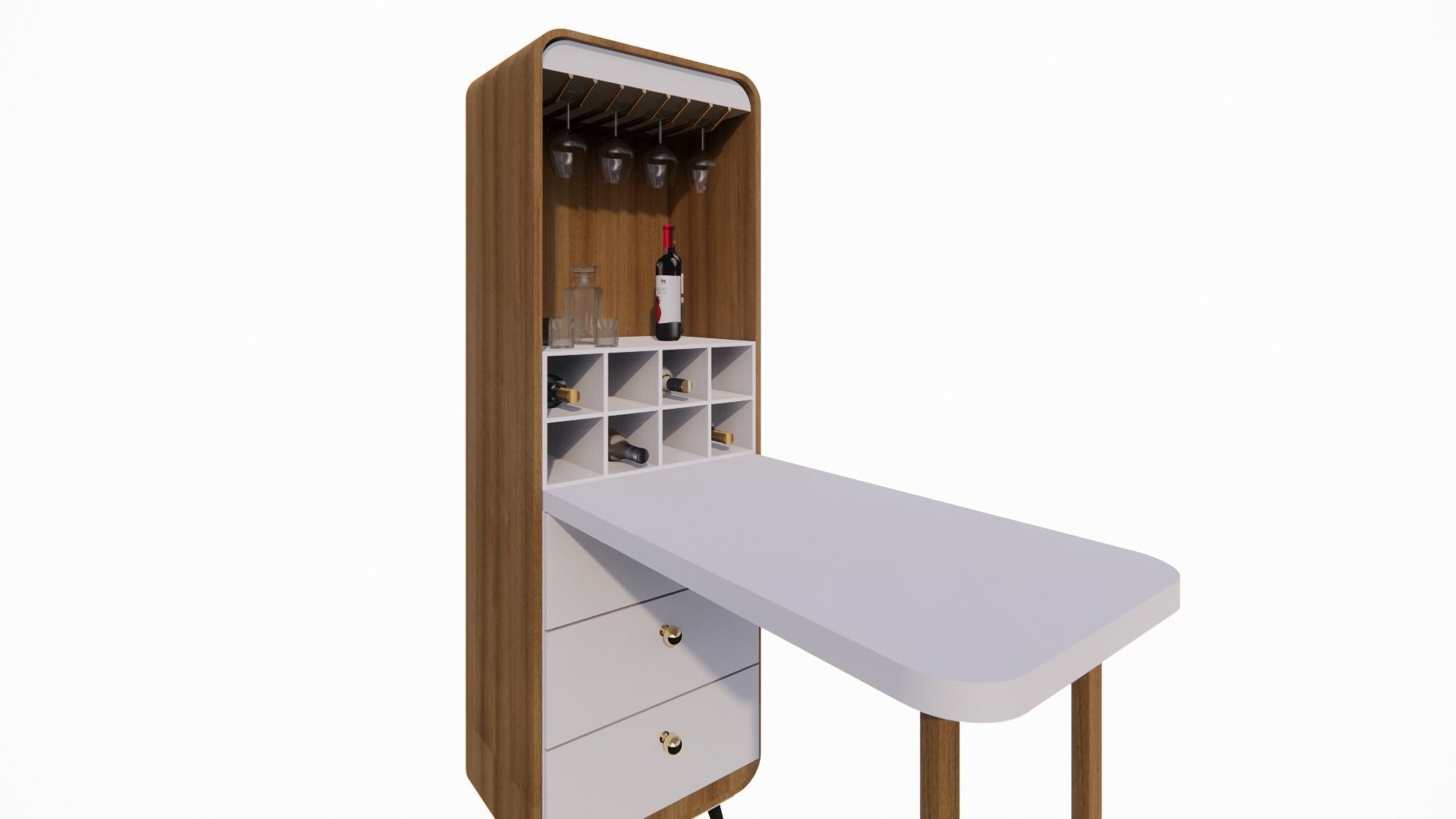 3D model Bar Unit VR / AR / low-poly | CGTrader