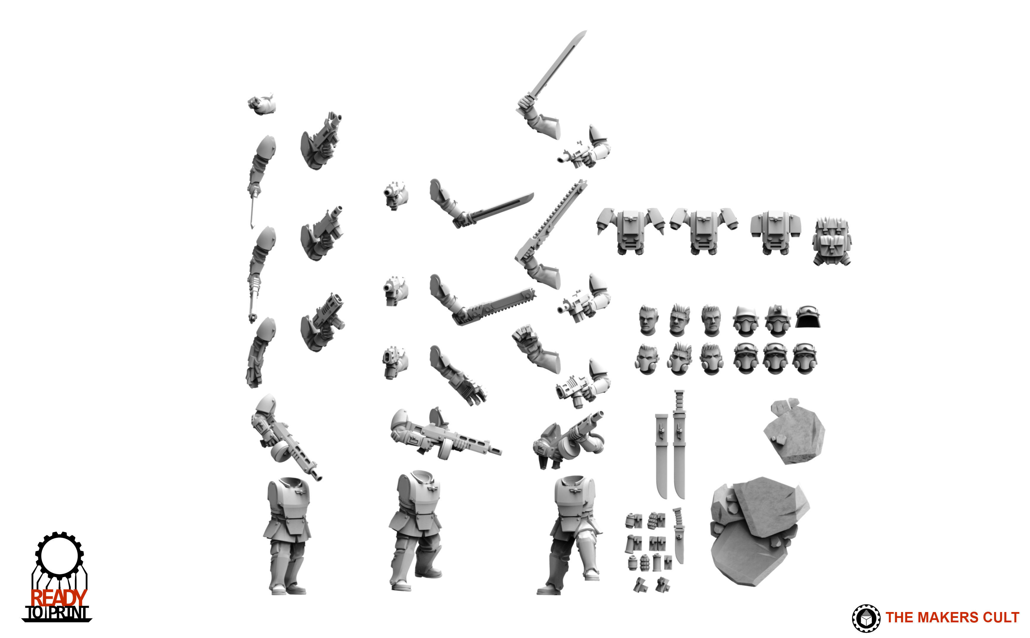 Universal Guard - Shock Sergeant Builder 3D model 3D printable | CGTrader
