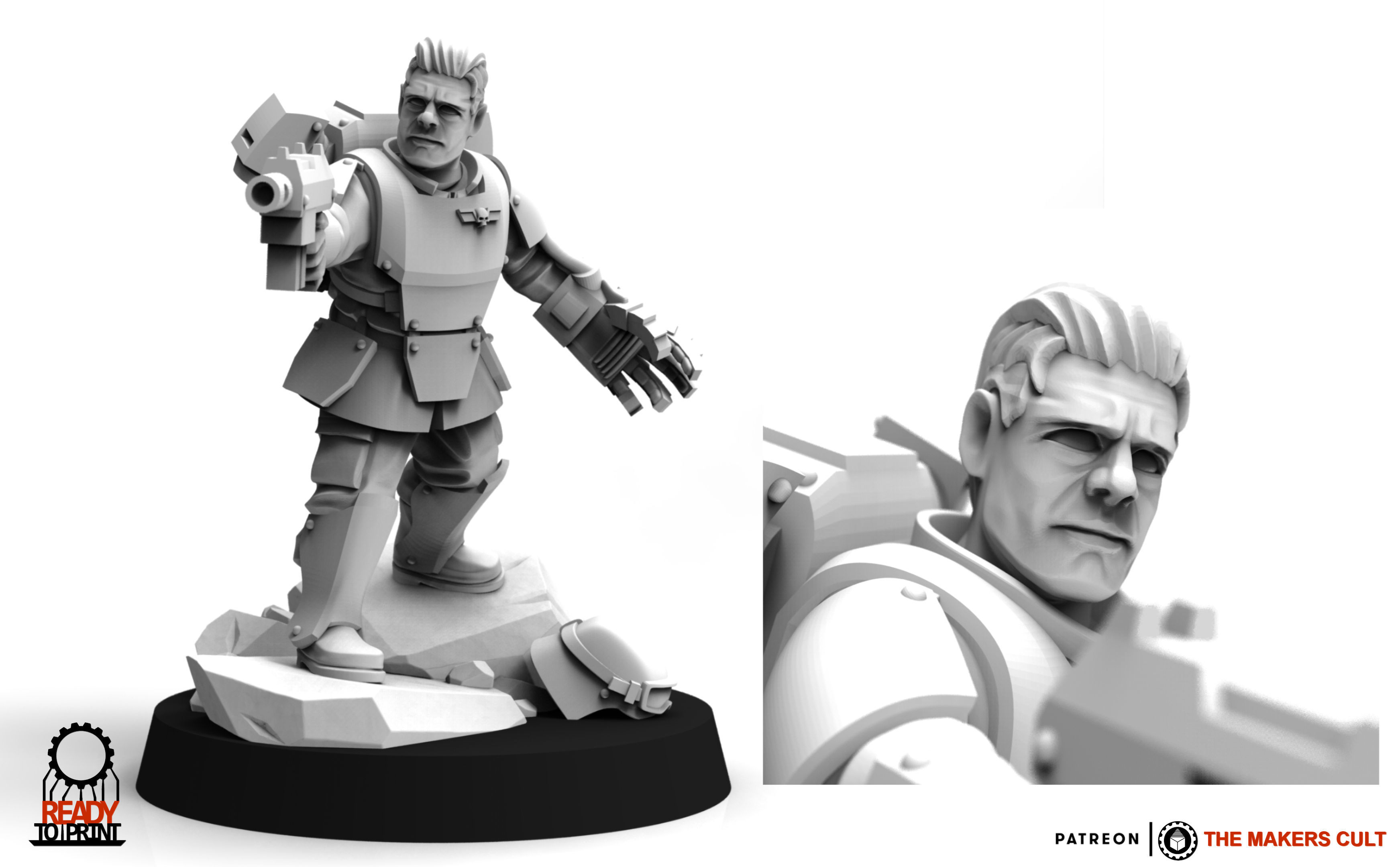 Universal Guard - Shock Sergeant Builder 3D model 3D printable | CGTrader