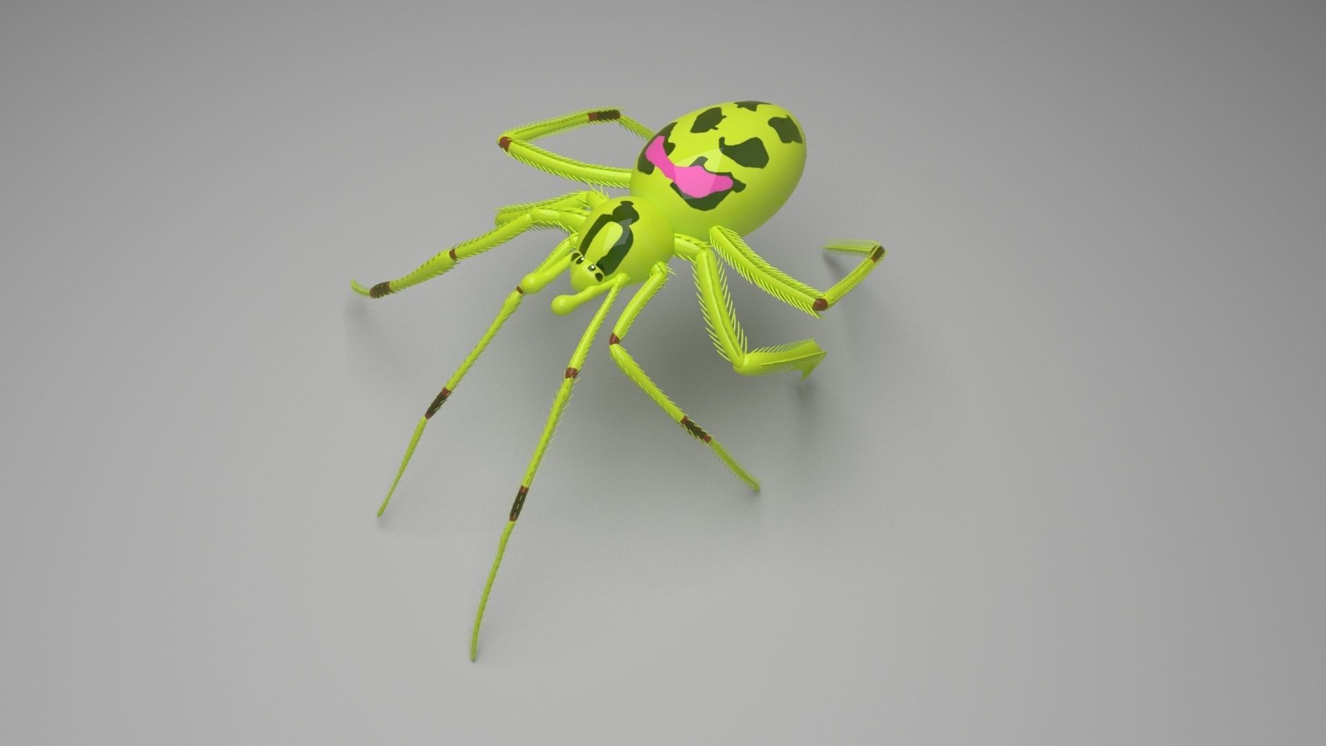 Happy Face Spider 3D model | CGTrader