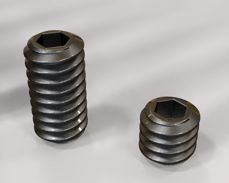 M5 x 10mm Flat Point Set Grub Screws 3D model 3D printable | CGTrader