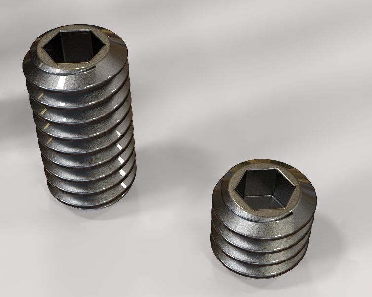 M5 x 10mm Flat Point Set Grub Screws 3D model 3D printable | CGTrader