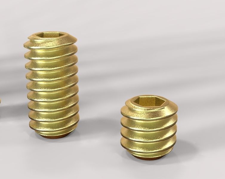 M5 x 10mm Flat Point Set Grub Screws 3D model 3D printable | CGTrader