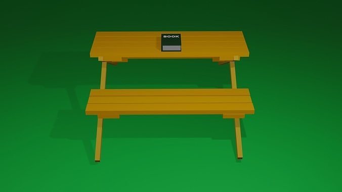 3D model Picnic Table Low-poly VR / AR / low-poly | CGTrader