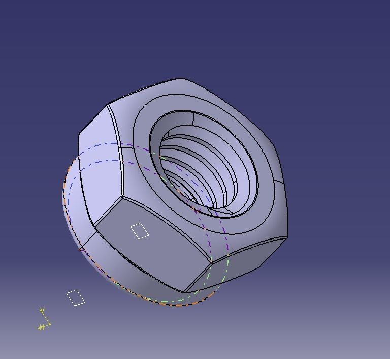 M5 Hexagon Nylon Locking Nuts 3D model 3D printable | CGTrader