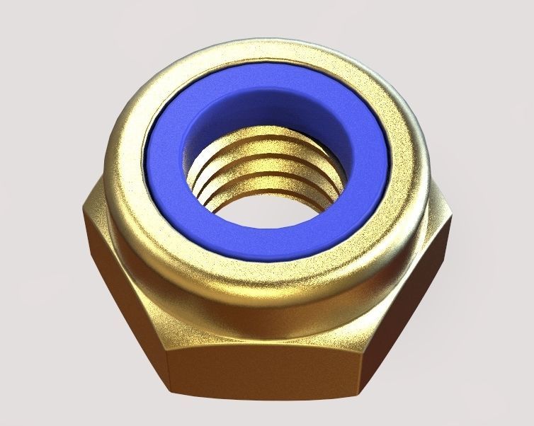 M5 Hexagon Nylon Locking Nuts 3D model 3D printable | CGTrader