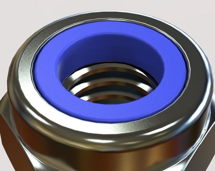 M5 Hexagon Nylon Locking Nuts 3D model 3D printable | CGTrader