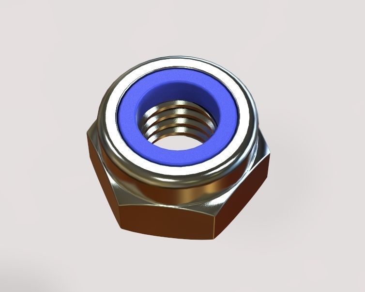 M5 Hexagon Nylon Locking Nuts 3D model 3D printable | CGTrader