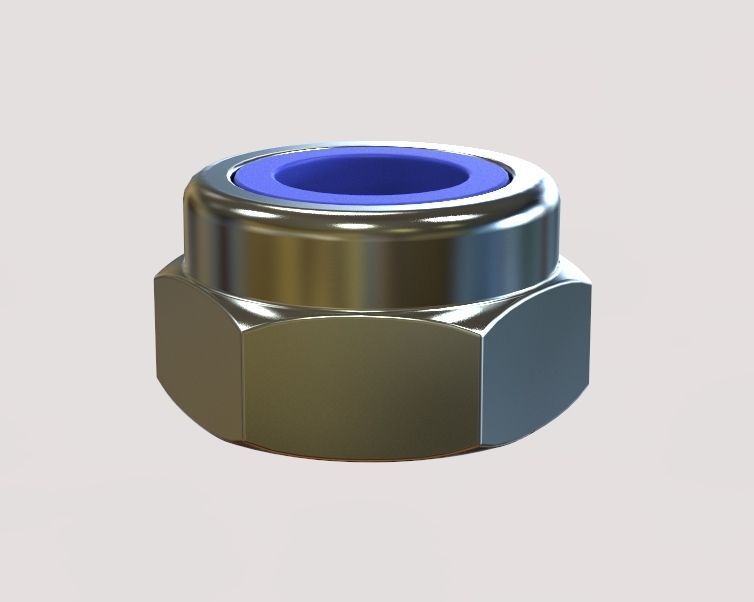 M5 Hexagon Nylon Locking Nuts 3D model 3D printable | CGTrader