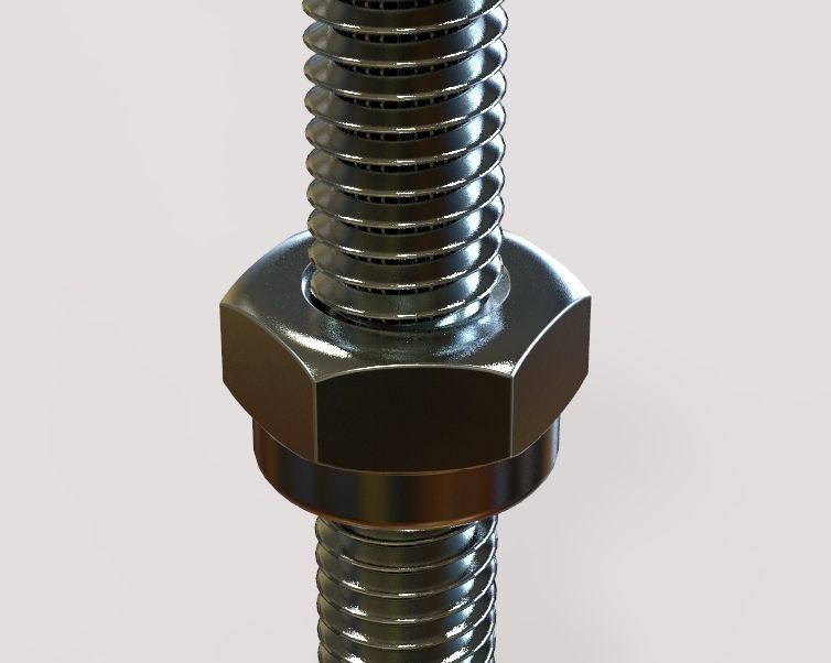 M5 Hexagon Nylon Locking Nuts 3D model 3D printable | CGTrader