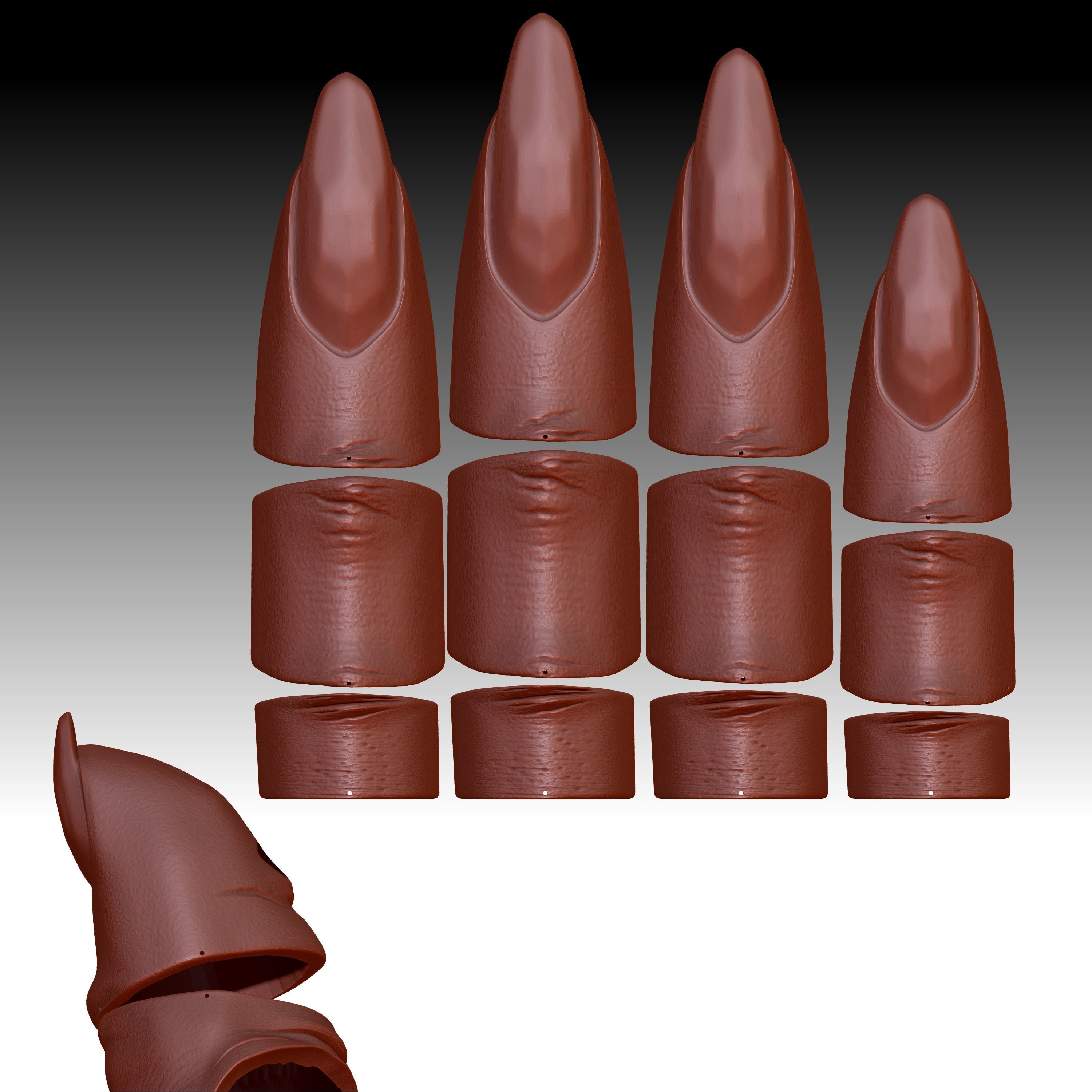 Titere bocon y 2 parpados - Mouth puppet and 2 eyelids free 3D model 3D ...