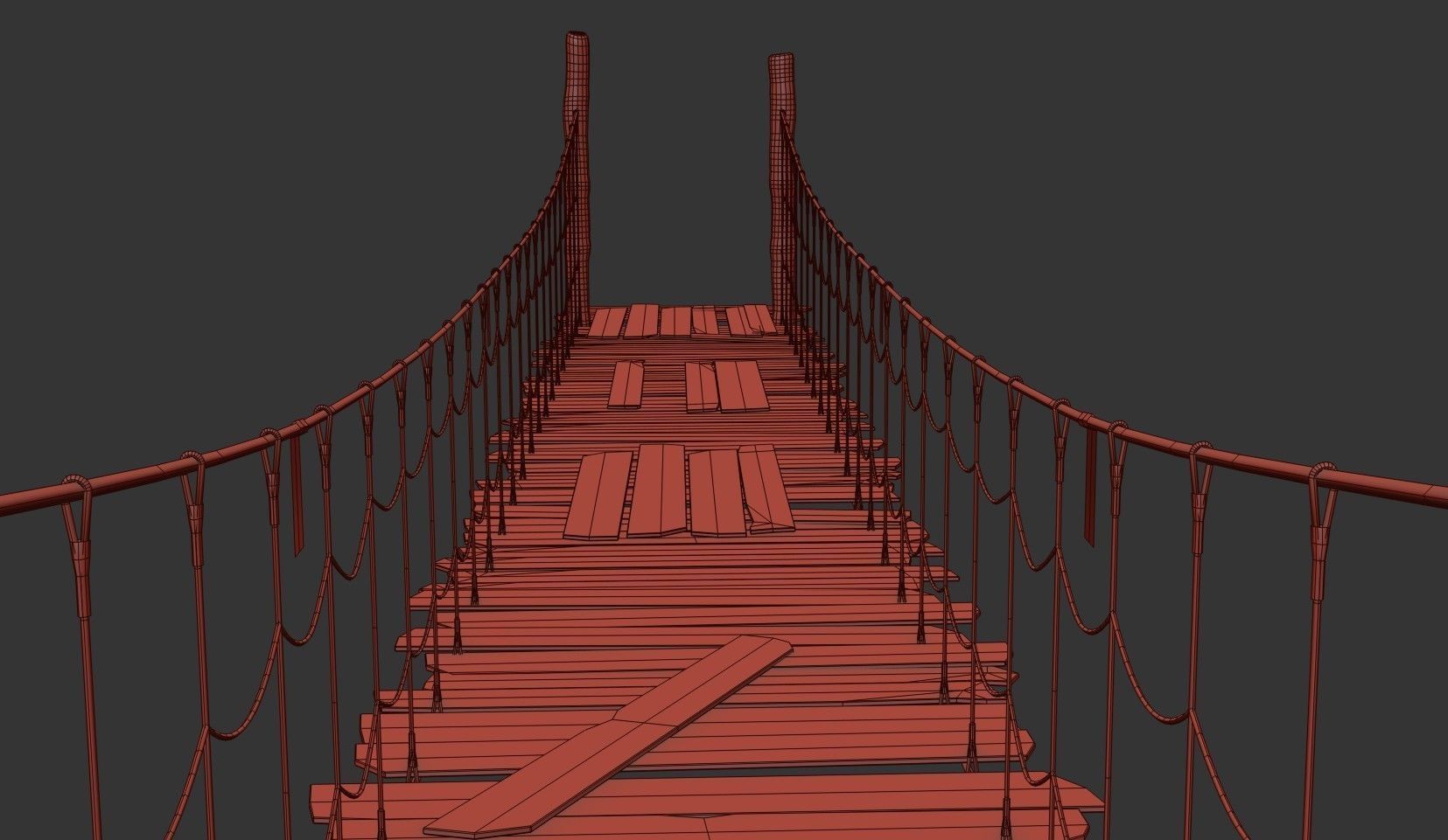 3D model Rope Bridge Pack VR / AR / low-poly | CGTrader