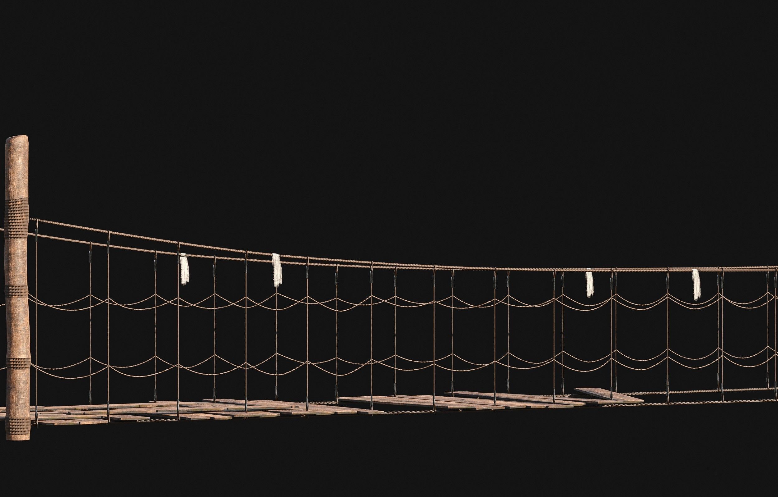 3D model Rope Bridge Pack VR / AR / low-poly | CGTrader