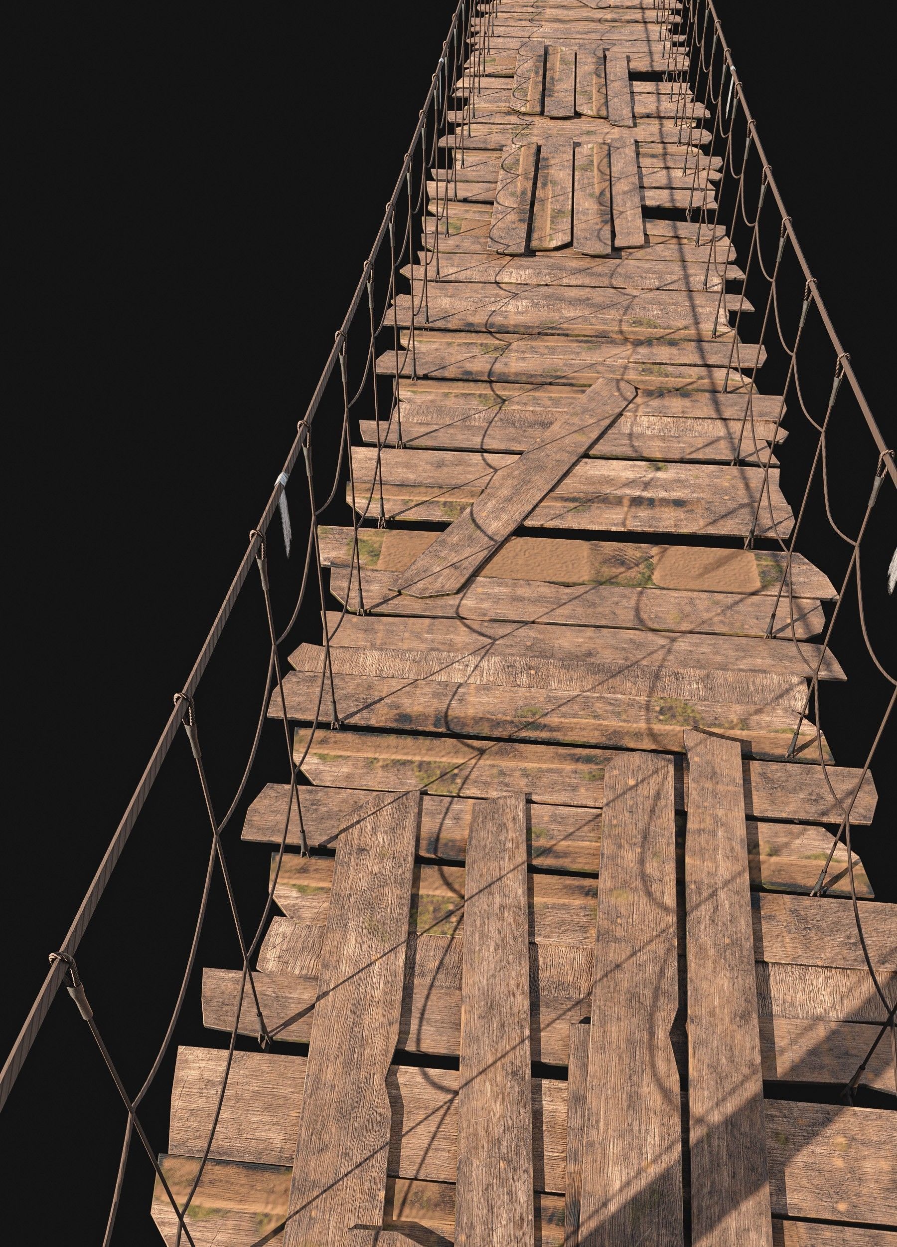 3D model Rope Bridge Pack VR / AR / low-poly | CGTrader