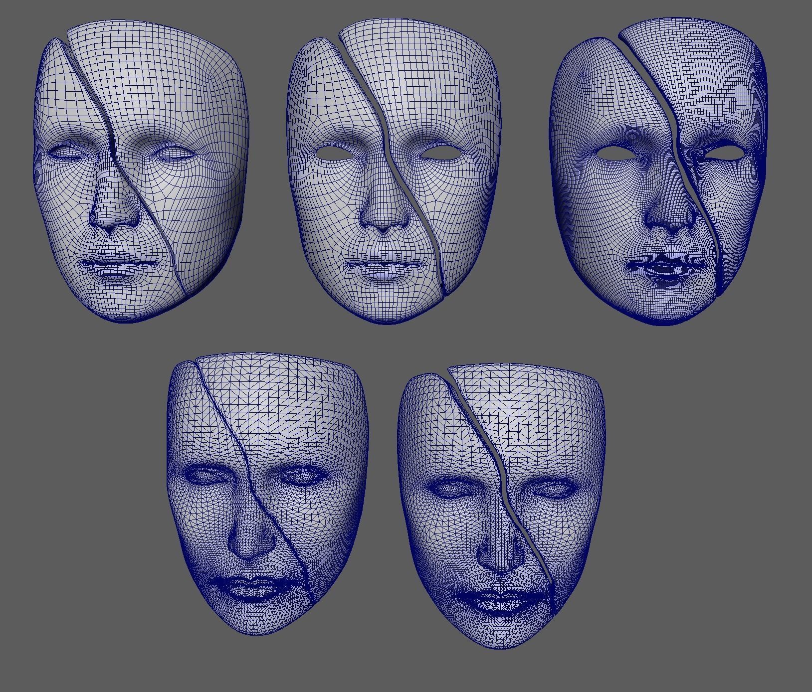 Broken mask 3D model | CGTrader
