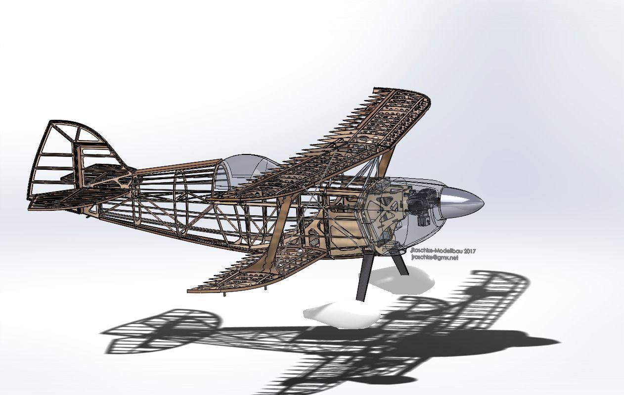 CAD dxf IGES Plan Bi Plane Pitts Challenger II Like Prometheus 3D model ...