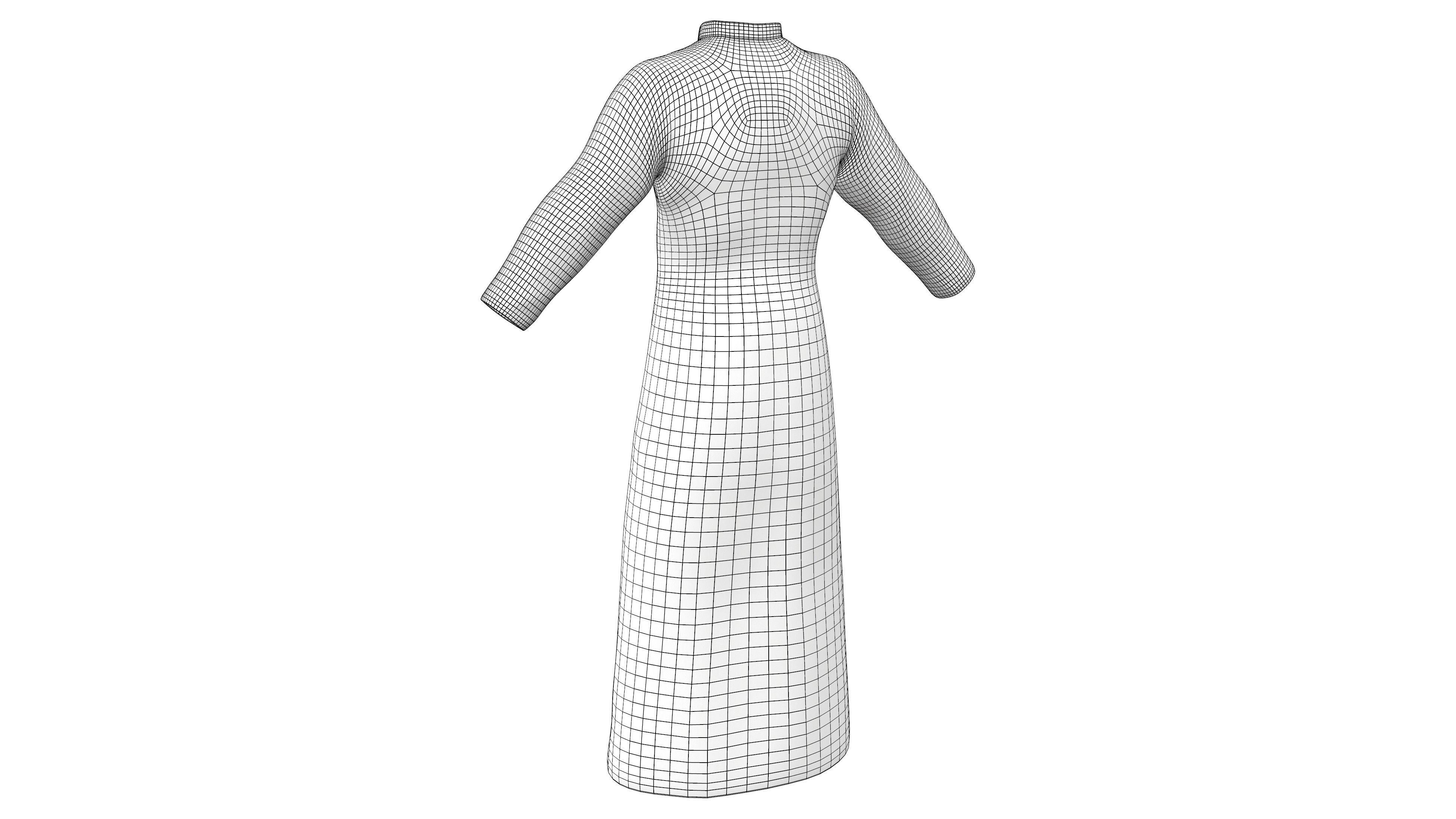 3D model Men Traditional Arabic Long Skirt Islamic Prayer Dress VR / AR ...