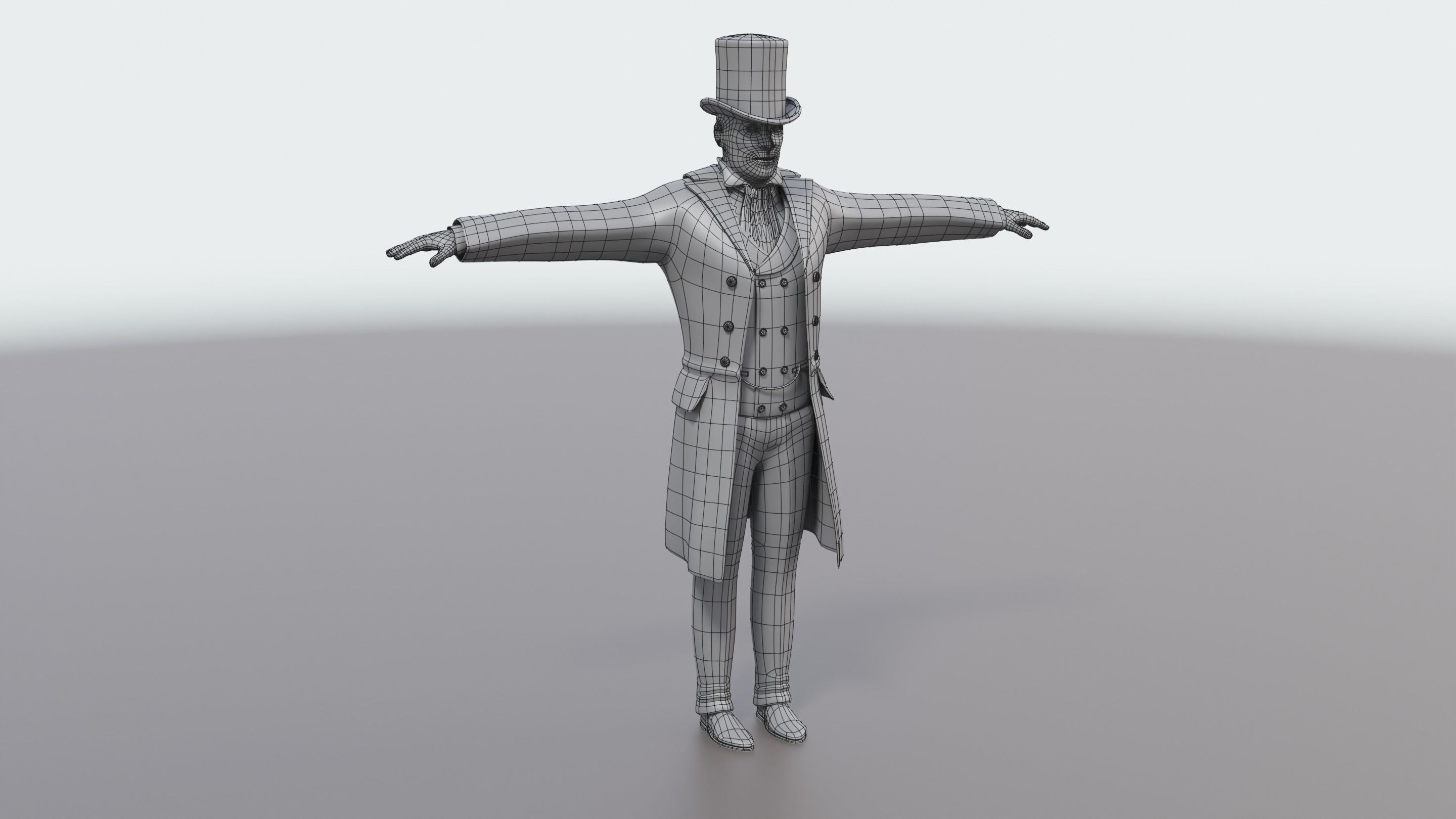 3D model BLENDER - Victorian Gent - Rigged - one model 2 versions VR ...