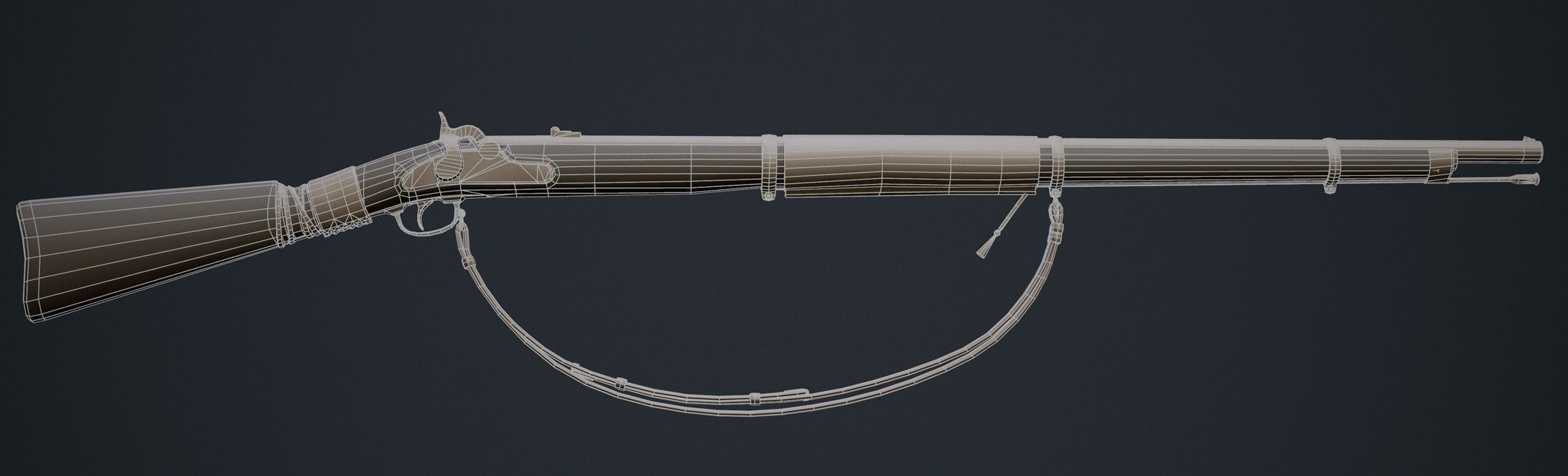 3D model Musket 1863 Game ready VR / AR / low-poly | CGTrader