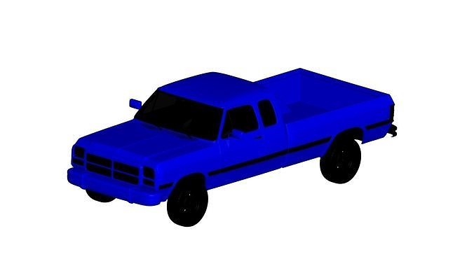 Dodge Ram 1990 3D model | CGTrader