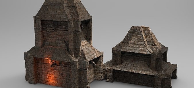 Lizard Town Hall 2 towers 3D model | CGTrader