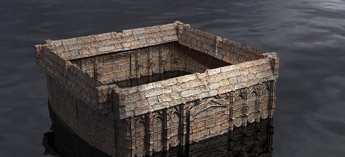 Lizard Town Hall Walls 3 3D model | CGTrader