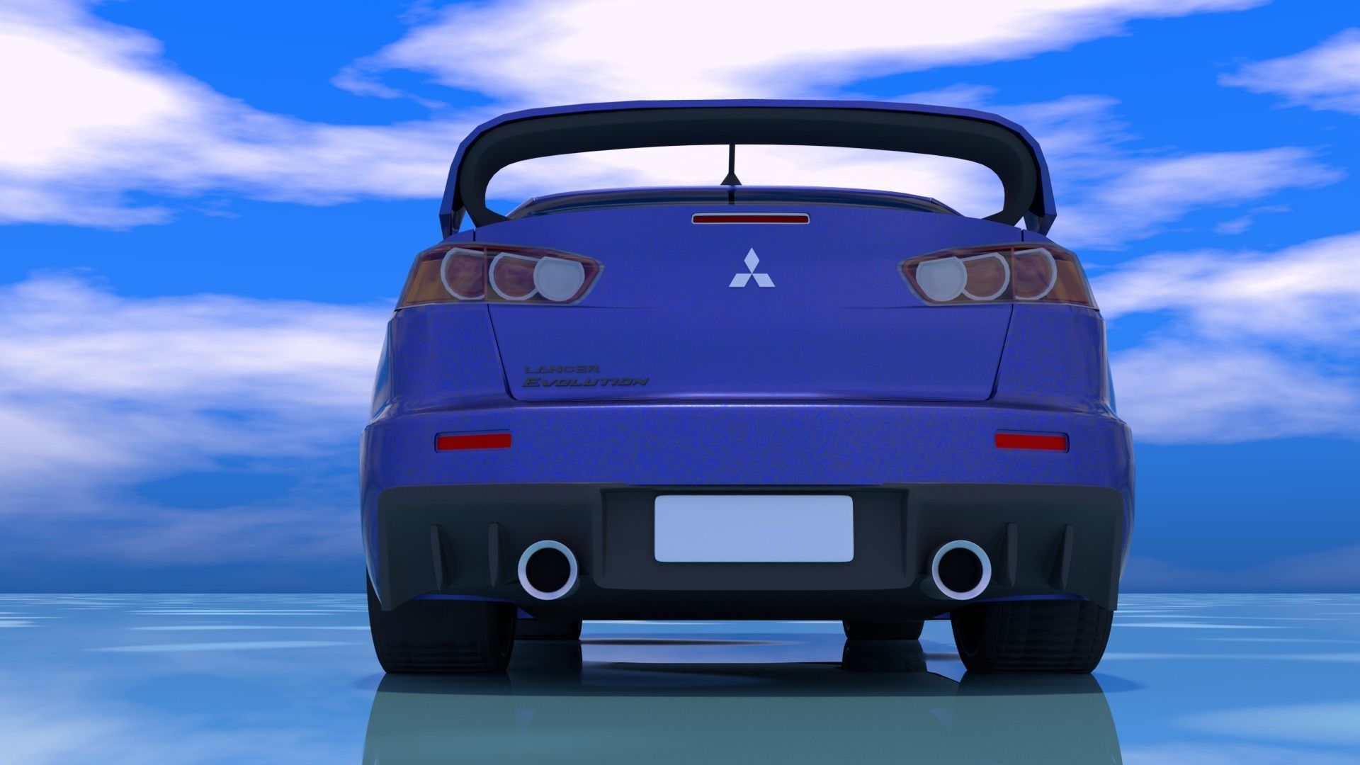 3D model Lancer Evolution Sports car 3D Model VR / AR / low-poly | CGTrader