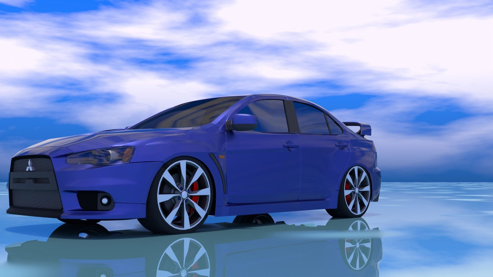 3D model Lancer Evolution Sports car 3D Model VR / AR / low-poly | CGTrader
